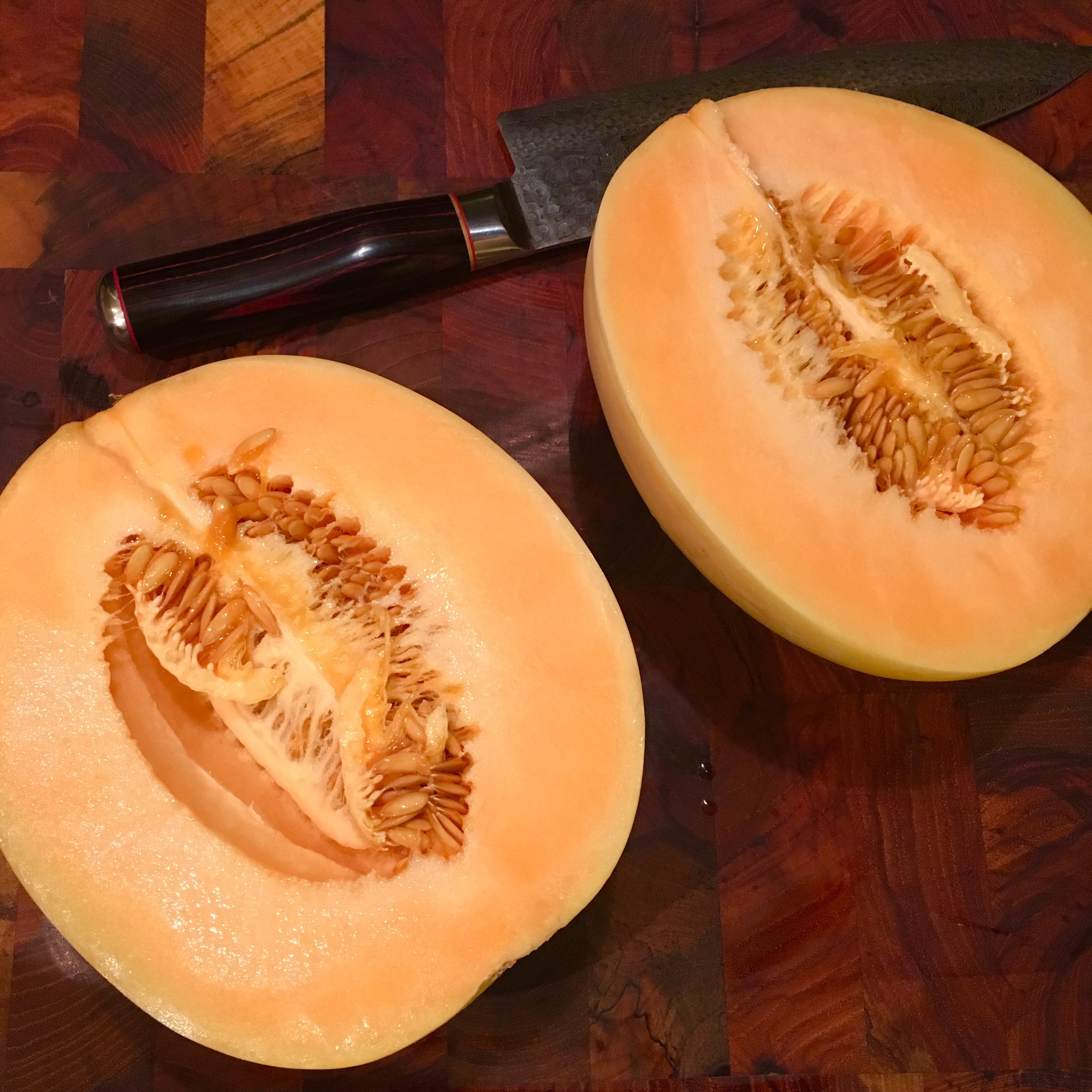 Melon with Smoked Salmon and Lavender Infused Olive Oil – Chez Nous